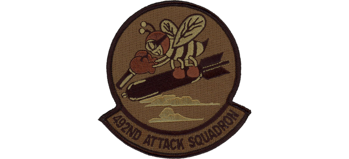 492 ATKS- March ARB 492nd Attack Squadron 4" with velcro OCP Colo